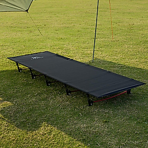 SMLFIT Compact Camping Cot Backpacking Ultralight Folding Lightweight Cot Easy Set Up Heavy Duty for Outdoor Hiking Travel Beach Army