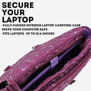 J World New York Thomas Laptop Messenger Bag for Women. Kids Computer Bookbag, 13.5 X 17 X 6 (H X W X D)