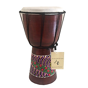 Djembe Drum Bongo Congo African Wood Drum - MED SIZE- 12" High - Professional Sound - NOT MADE IN CHINA