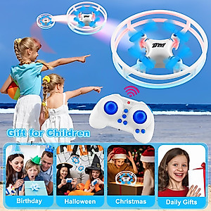 Mini Drone for Kids, 2.4Ghz Remote Control Drone, 360 ° Flips Auto Hovering Beginner UFO Drone, Headless Mode, One Key Return Small Quadcopter, Helicopter Drone Toy with LED Lights for Boys Girls Gift