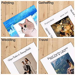 AUEAR 15 Pack Pre-Cut Acid-Free 12x12 White Picture Mats with White Core Bevel Cut for 8x8 Photos/Prints