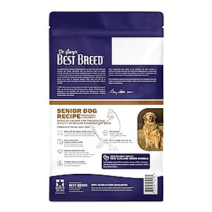 Best Breed Senior Dog Diet (Reduced Calorie) Made in USA [Natural Dry Dog Food] - 4lbs.