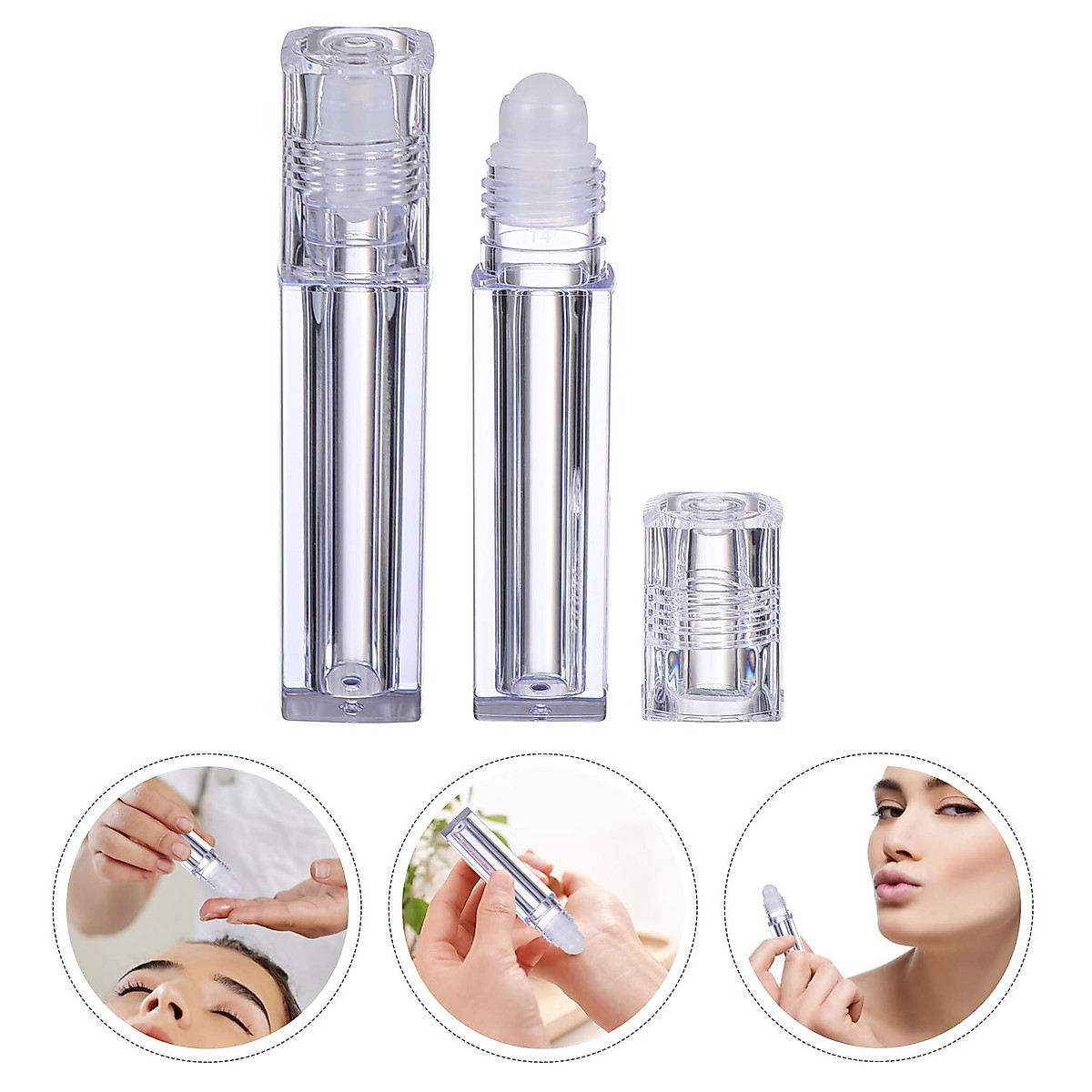 Beaupretty 10pcs Lip Gloss Tubes Empty Lip Gloss Containers Plastic Clear Mini Refillable Lip Balm Eyeliner Mascara Bottles Reusable Lipstick Wand Transparent