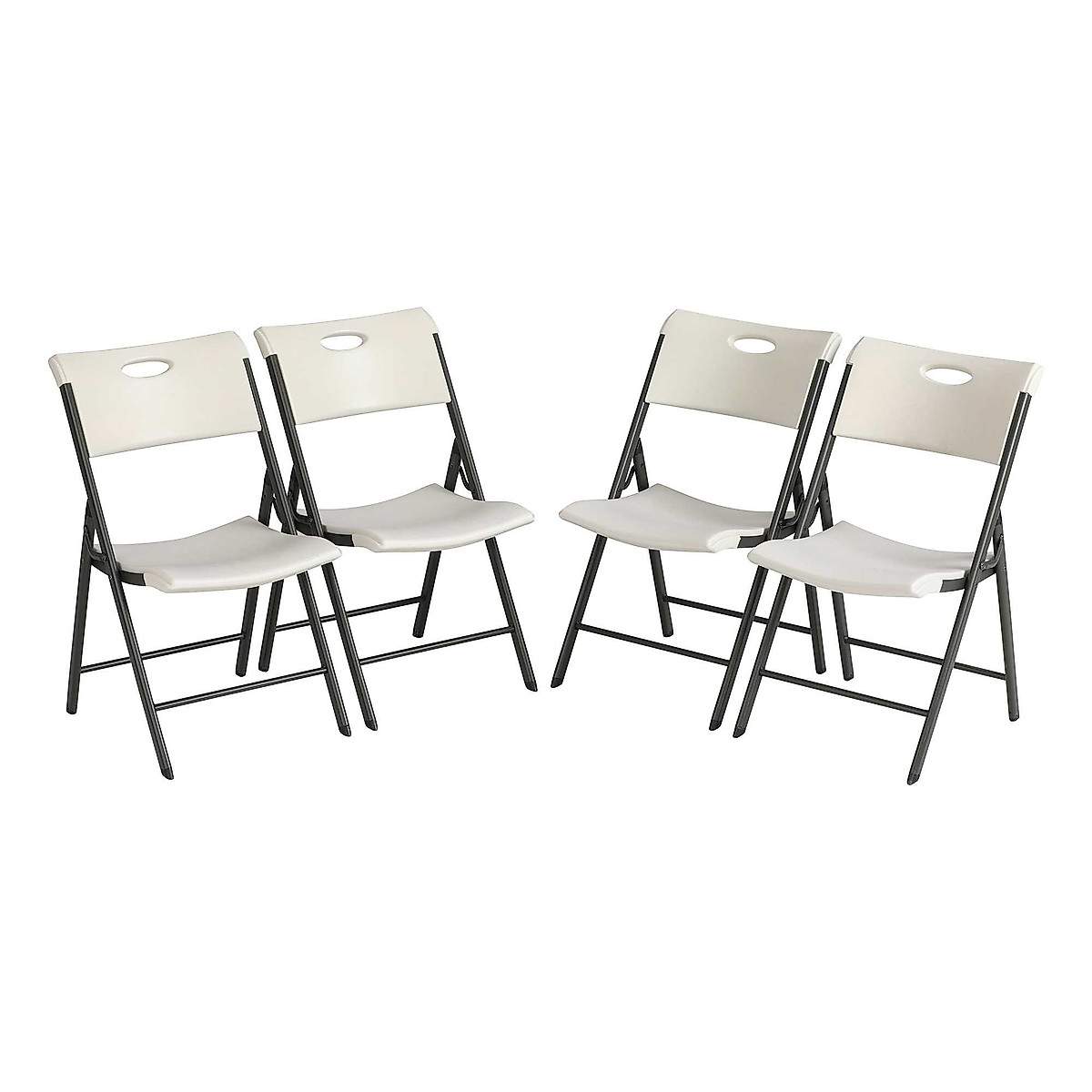 Lifetime Folding Chair, Contemporary - Pack of 4, Almond