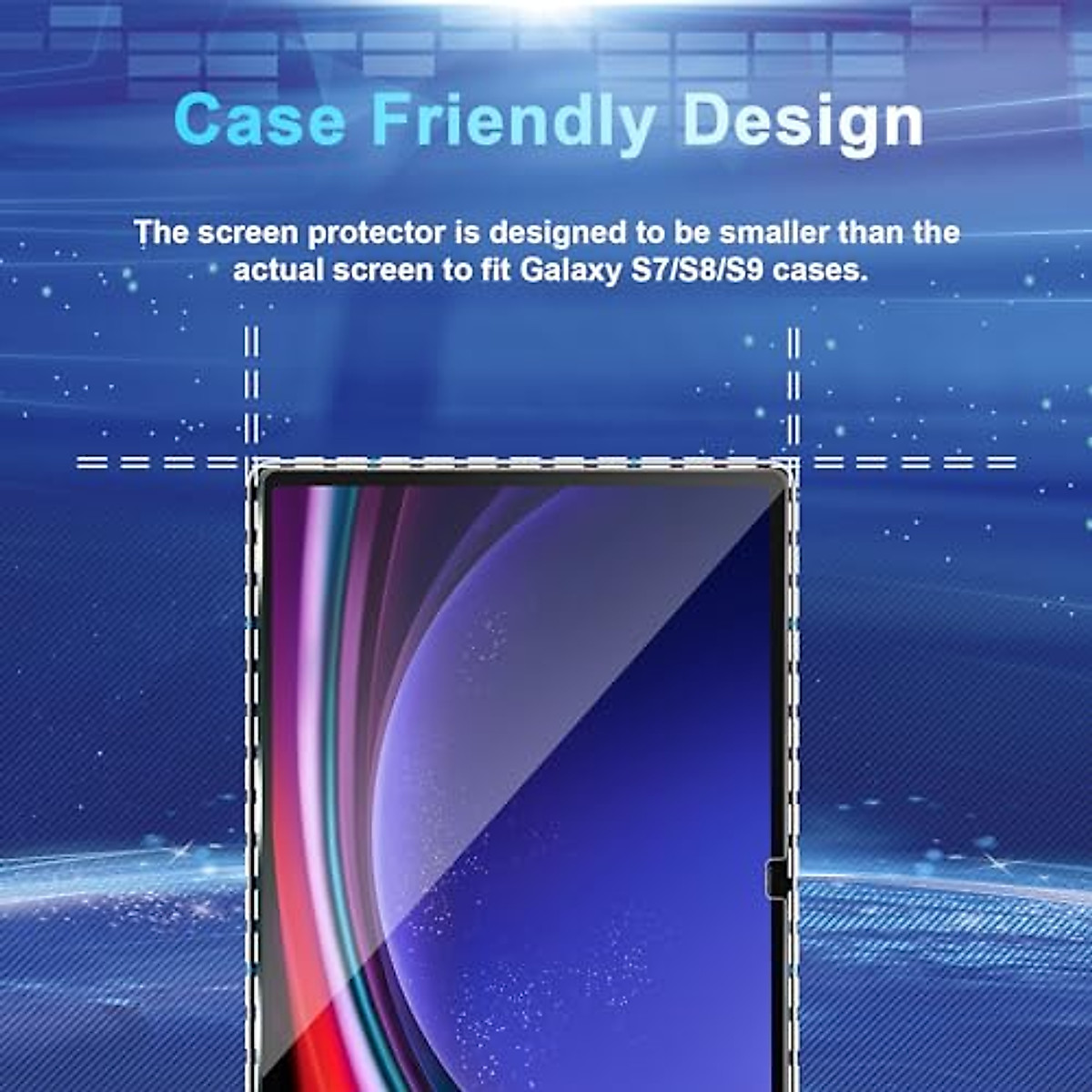 CWQZGUF 2 Pack Galaxy Tab S7 FE/S9 Plus/S8 Plus/S7 Plus 12.4 Inch Tempered Glass Screen Protector, 9H Hardness, High Clarity, Anti-Shatter, Bubble Free for Samsung Galaxy Tab S7 FE 5G/S9 Plus/S8