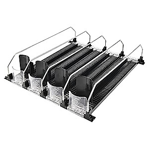 Supermarket Freezer Beverage Pusher Bar, Freezer Beverage Shelf, Beverage Automatic Pusher and Puller,Self-Pushing Soda Can Organizer for Refrigerator, Drink Dispenser for Home Pantry (Small, 1)