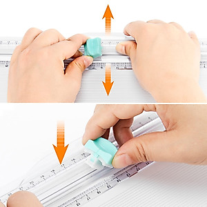 Ecraft Paper Trimmer Replacement Blades: Automatic Security Safeguard Paper Cutter Blade Refills Mint Green (4 Pack)…