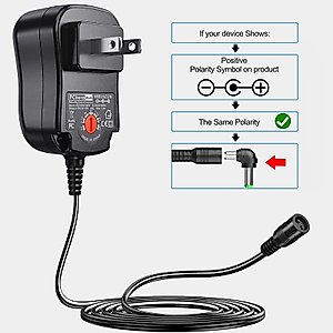PChero 12W Universal Multi Voltage AC/DC Adapter Switching Power Supply with 8 Selectable Adapter Plugs, Suitable for 3 V to 12 V Home Household Electronics Devices
