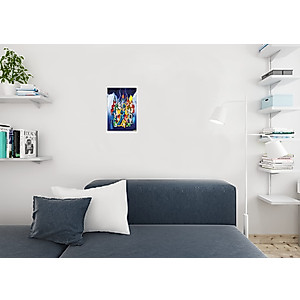 Mega Man Bosses Art Video Game Video Gamer Classic Retro Vintage 90s Gaming MegaMan Capcom Legacy Collection Megaman 11 Mega Man X Dr Wily White Wood Framed Poster 14x20