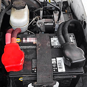 BESULEN Car Battery Terminal Kit, Heavy Duty Battery Cable Ends with Plastic Cover, 4 Pcs 3/8" Wire Lugs and Heat Shrink Tube, Negative and Positive, Compatible With Cars, Vans, Trucks and More