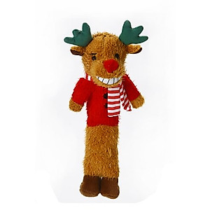 Loofa Reindeer 12" Plush Holiday Dog Toy