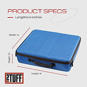 2TUFF Collectible Toy Car Storage Case and Toy Organizer Storage Case with 48 Compartments and 2 Removable Trays - Toy Display Case Compatible with Most Hot Wheels Cars and Matchbox Cars