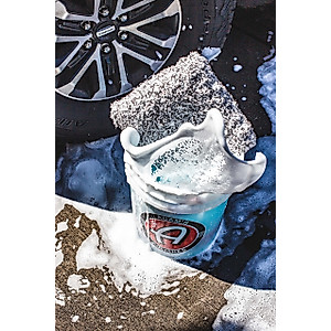 Adam's Microfiber 10” Car Wash Pad - Car Sponge Wrapped in Soft, Plush Fiber Cloth Material, Safe Washing with Any Car Soap, Bucket, Foam Gun, Foam Cannon, Other Cleaning Supplies