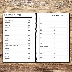 2024-2025 Monthly Planner, Jan-Dec, 7"x10", 100lb Cover, Spiral Bound, 2 Year Calendar Great For Home, Office & School Scheduling