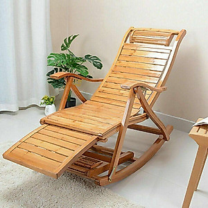 JHUS Balcony Folding Rocking Chair Minimalist Modern Bamboo Living Room Furniture Padro Chair Rocking Chair Rocker Chair Rocker Camp Chair Rocker Recliner Rocking Camp Chair Rocking Chairs