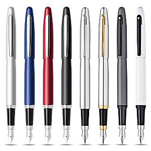 Sheaffer VFM Matte Black Fountain Pen with Chrome Trim and Medium Nib