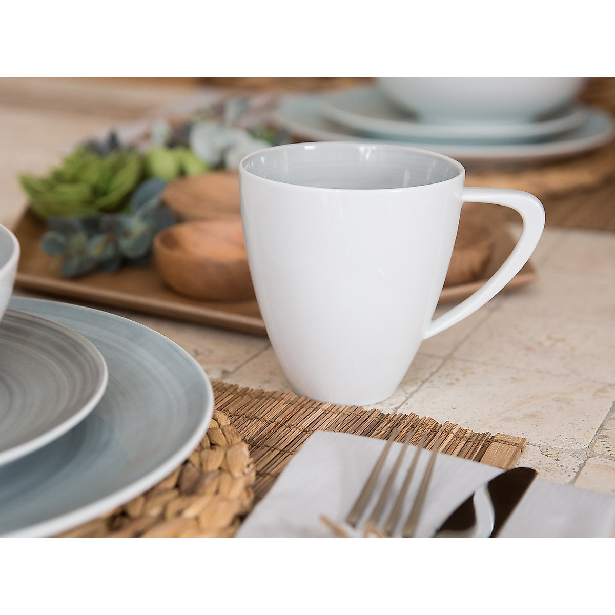 Mikasa Savona Grey Mug, 16-Ounce