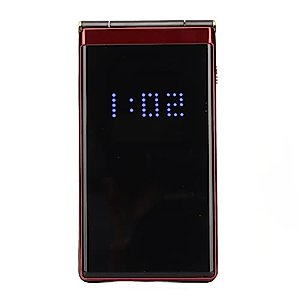 ASHATA Unlocked Flip Cell Phone for Senior, 2G SOS Big Button Mobile Phone with 2.8 Inch LCD and Large Keypad, 5900mAh Long Standby, 32MB Memory Basic Cell Phone for Elderly (Red)