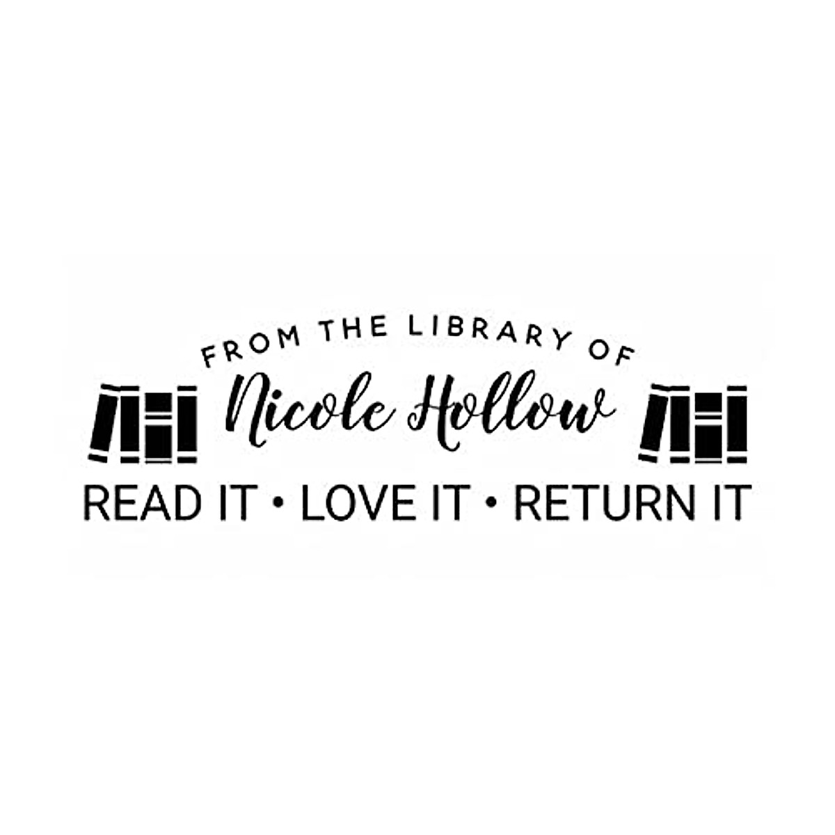 Custom Library Stamp, from The Library of Stamp, This Book Belongs to, Book Stamp