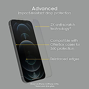 OtterBox ALPHA GLASS SERIES Screen Protector for iPhone 13 AND iPhone 13 Pro - CLEAR