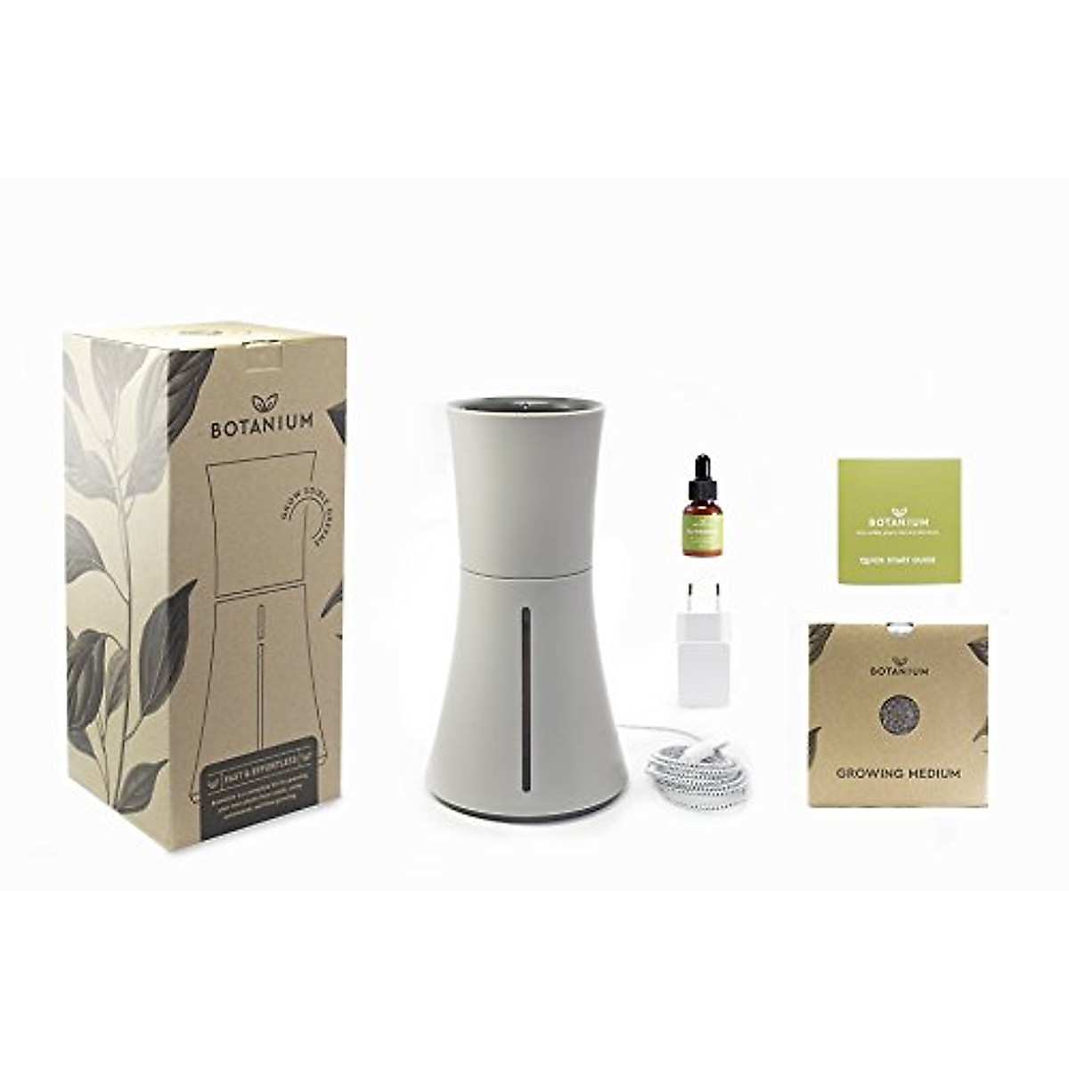 Botanium Hydroponic and Automatic Indoor Gardening Pot, White