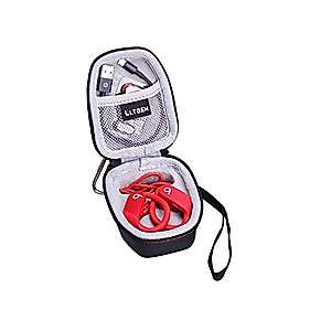 LTGEM Hard Case for Beats by Dre Powerbeats High-Performance/Powerbeats 3 / BeatsX/Beats Flex Wireless Earphones - Travel Protective Carrying Storage Bag with Carabiner-Black (Sale Case Only)