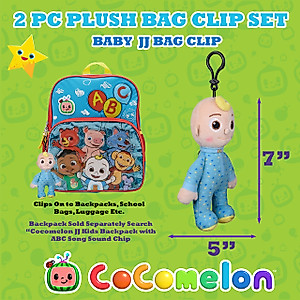 Cocomelon JJ & Watermelon Plush Bag Clip Set - Perfect Toys for Preschoolers and Toddlers