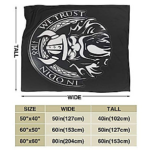 in Odin We Trust Thor Vikings Wolf Wolves Norse Throw Blanket Ultra-Soft Micro Fleece Blanket Movies Blanket for Bed Couch Living Room 60"x50"