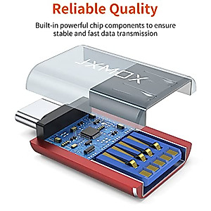 USB C to USB Adapter [2-Pack], Thunderbolt 3 to USB 3.0 OTG Converter Compatible MacBook Pro/Air 2019 2018 2017,Chromebook,Pixelbook,Microsoft Surface Go,Galaxy S8 S9 S10 S20 S21 S22,Note 10 20 (Red)