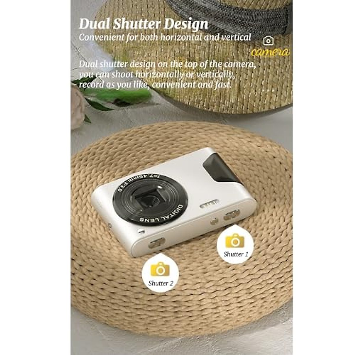 Digital Camera, 1080P 30MP 8X Zoom Photography Digital Camera Built in Fill Light, 2.7 in LCD Screen, Easy to Use Pocket Camera for Recording The Good Moments of Life