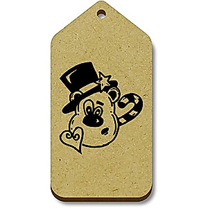 Azeeda 10 x 'Christmas Bear' 66mm x 34mm Gift Tags (TG00110992)