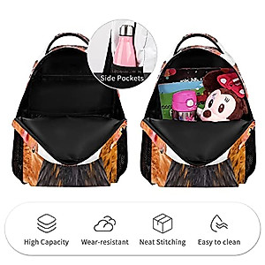 Niapessel Kids Backpack for School, Funny Three Chickens Pattern Students Bookbags School Bags Girls Boys
