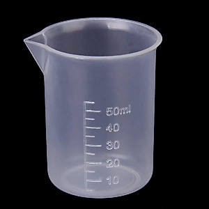ULTNICE Plastic Beaker Measuring Cup Labs Plastic Graduated Beakers 50ml 150ml 250ml 500ml -Pack of 4