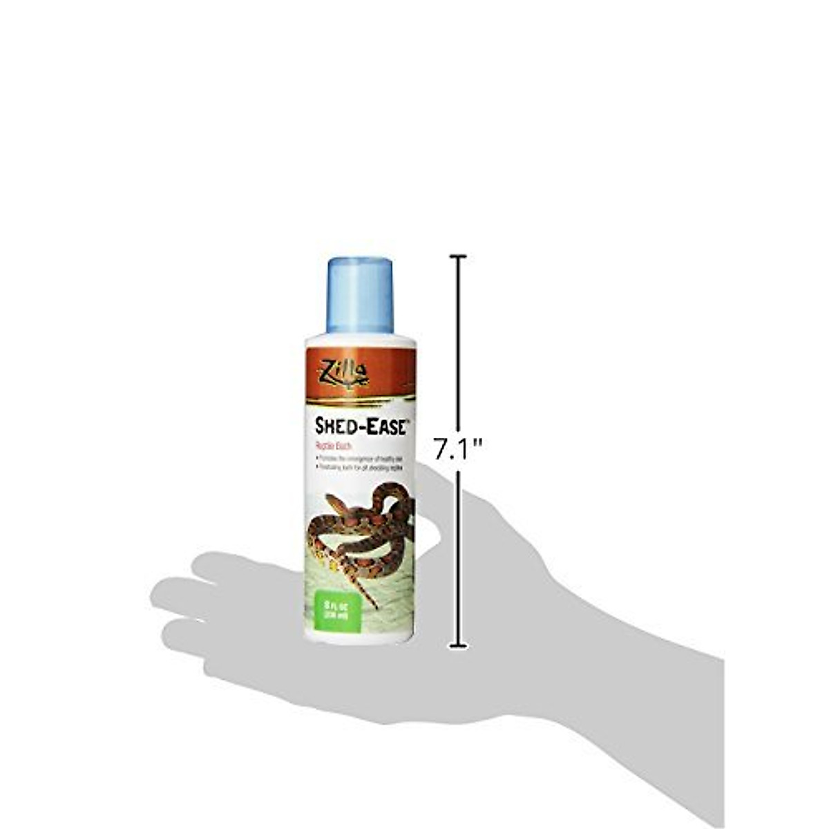 Zilla Reptile Health Supplies Shed-Ease Bath, 8-Ounce Bottles (3 Pack)
