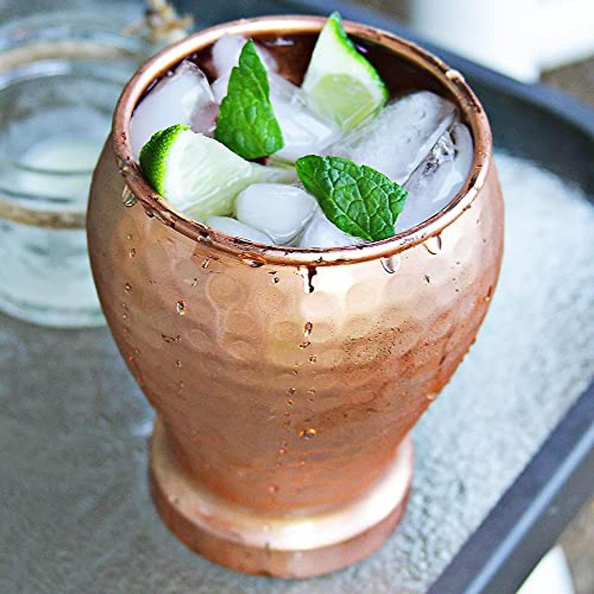 Alchemade 100% Pure Copper Tumbler - 16 Ounce Derby Cup Without A Handle For Mint Juleps, Cocktails, Mixed Drinks, Or Your Favorite Beverages - Keeps Drinks Cold