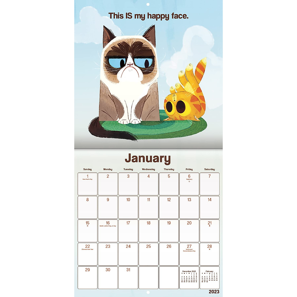 2023 Grumpy Cat Mini Wall Calendar