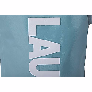 Mind Reader DORMHAMP-BLU 82L Large Basket (5 Colors) Collapsible Fabric Laundry Hamper, Foldable, Folding Washing Bin, Clothing Bag, Double Layer with PE Board, Blue