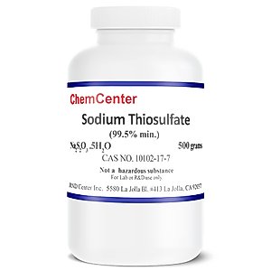 Sodium Thiosulfate, Fine Crystals, 99.5% min., 500 Grams (1.1 lb.)