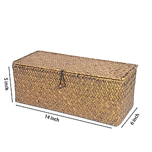 Ululusky Bathroom Kitchen Organizer Set - Tampon Holder, Toilet Paper Storage, Snack Basket, Woven Decorative Boxes for Home Storage