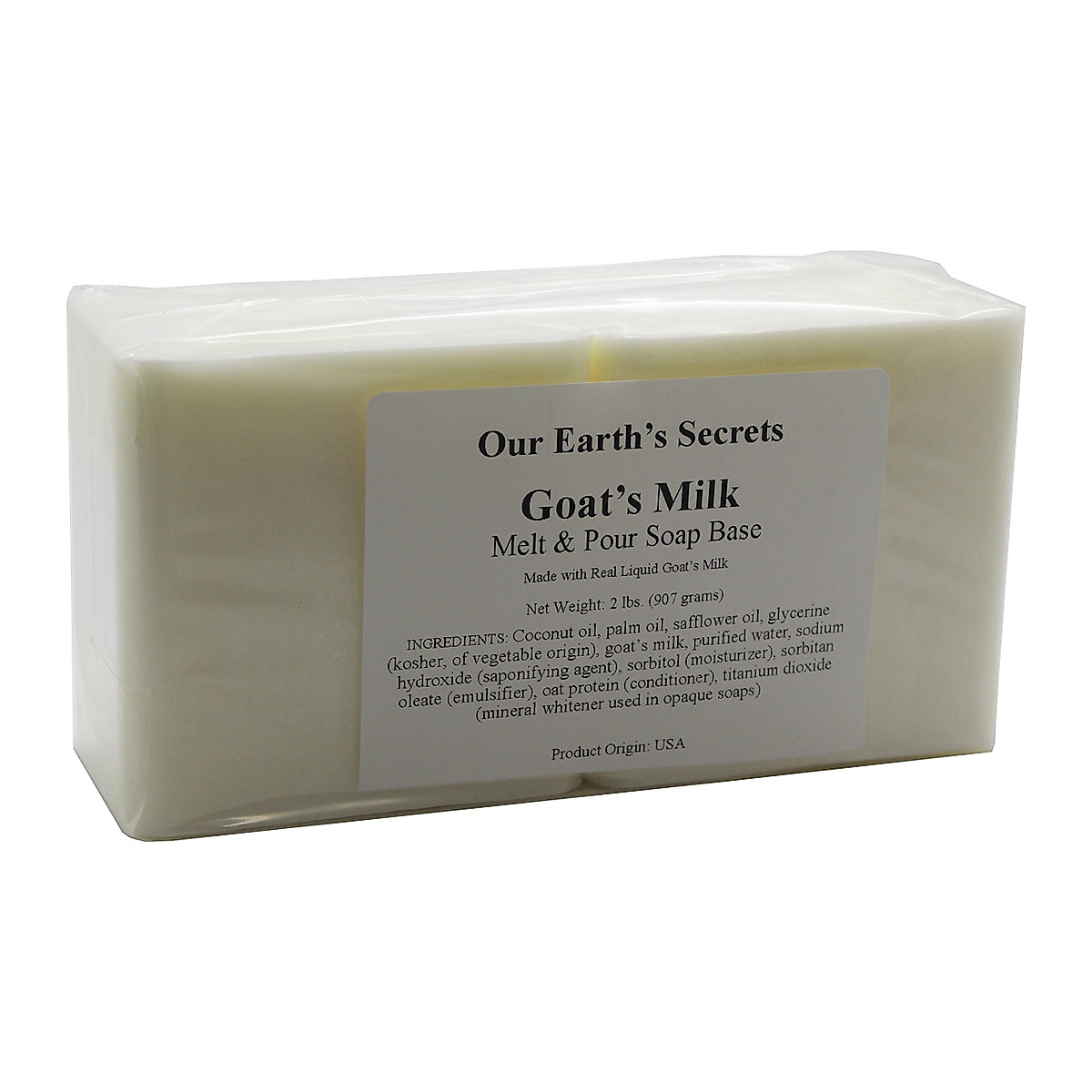 Our Earth's Secrets Goats Milk - 2 Lbs Melt and Pour Soap Base