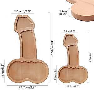 Funny Aperitif Board,Solid Wood Charcuterie Platter and Cheese Board,Novelty Kitchen Cutlery Wine Fruit Meat Cheese Platter,Ideal Bachelor Party Housewarming Bachelor Party and Gag Gift(15.8" Left)