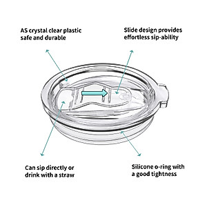 UXIETIN 16oz Replacement Lid Compatible with Corkcicle Travel Coffee Tumbler,Spill Proof Double Sealing Lid Replacement Compatible with 16oz Corkcicle Accessories
