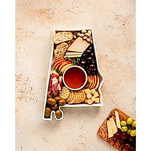 FIFTY UNITED PLATES Alabama State Shaped Serving Dish - Platter - Tray - Bakeware