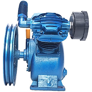 5.5HP Dual Piston V Style Air Compressor Head Pump Motor Cast Iron 2-Stage 2-Cylinder, 21 CFM 175 PSI