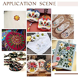 PH PandaHall 24 Skeins 6-Ply Embroidery Floss 1mm Cross Stitch Threads 24 Colors Friendship Bracelets Floss Crafting Arts Embroidery Strings for Necklace Hair Wraps Sewing Craft, 8.7~10.9 Yard/Card