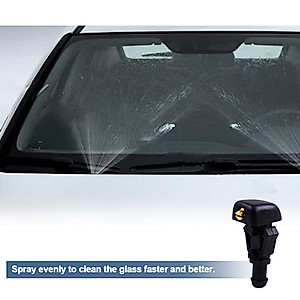 Front Windshield Washer Nozzles kit Replaces 3W7Z17603AA Compatible with 2004-2013 F150 2009-2017 Ford Flex Spray Jet Kit 2 PCS