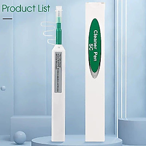 Fiber Optic Connector Cleaning Pen,2PCS Fiber Optic Cleaner Pen for 2.5mm Ferrules SC,FC,ST,SC/APC and FC/APC,800+ Clean Times