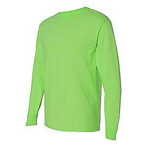 Fruit of the Loom Adult 5 oz. Long-Sleeve T-Shirt, Neon Green, XL