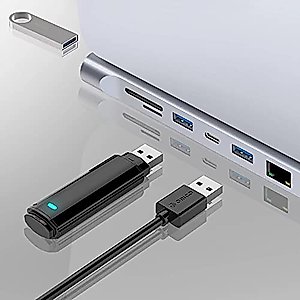 GPPZM 12 in 1 USB C Hub Laptop Docking Station Type-C to Dual HDMI-Compatible/VGA/USB 3.0 Hub/PD/RJ/Micro-SD/TF Card Dock Adapter