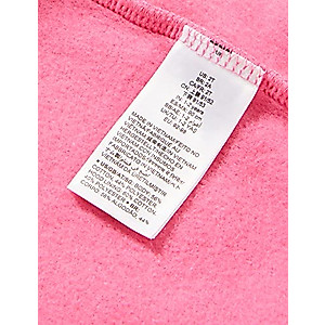 Amazon Essentials Girls' Fleece Zip-Up Hoodie Sweatshirt, Bright Pink, Medium